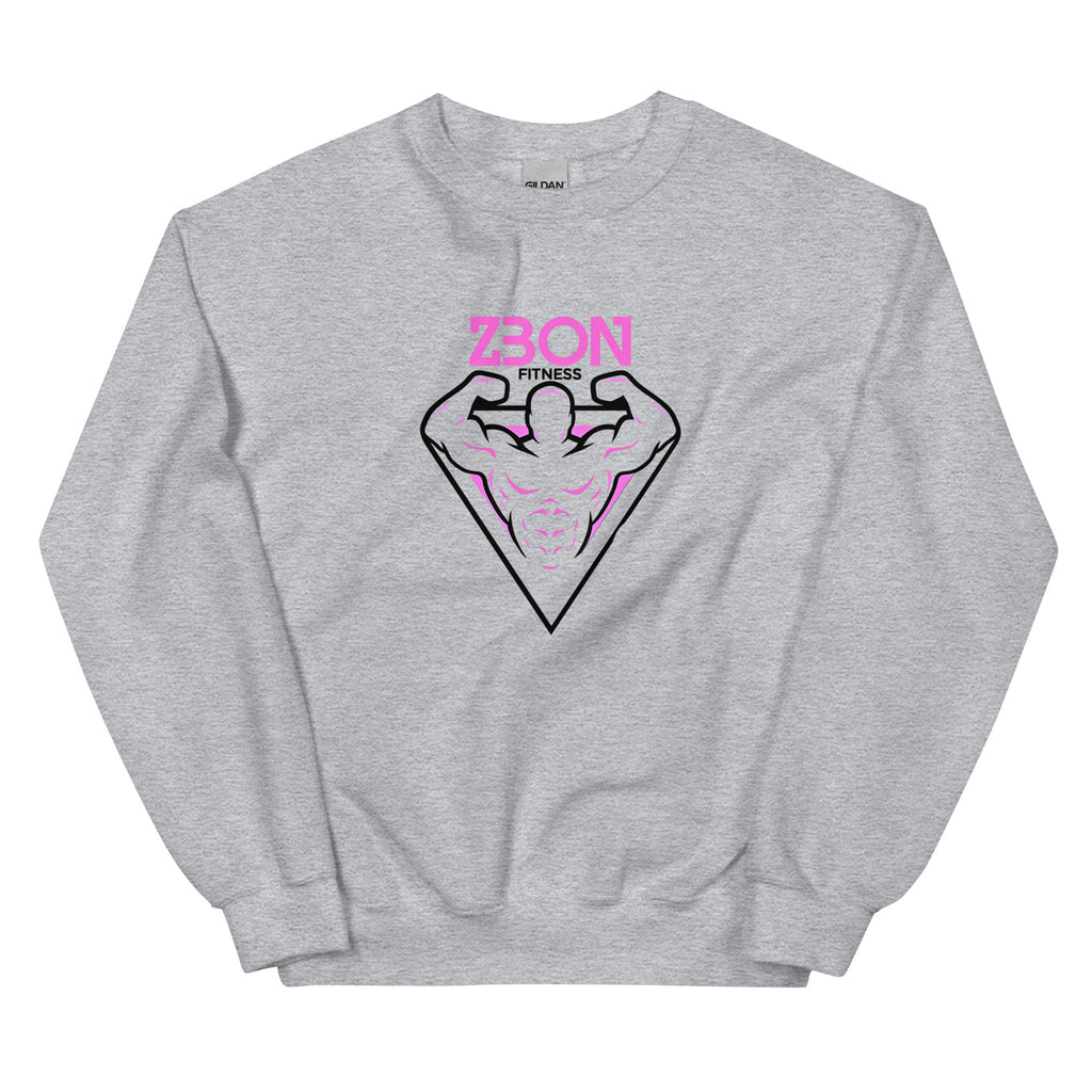 Pink Logo Crewneck – Zbon Fitness